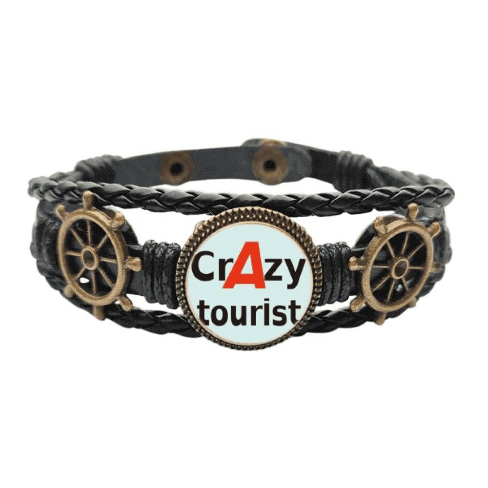 Brief Best Cool Traveller Tourist Leather Braided Ocean Bracelet ...