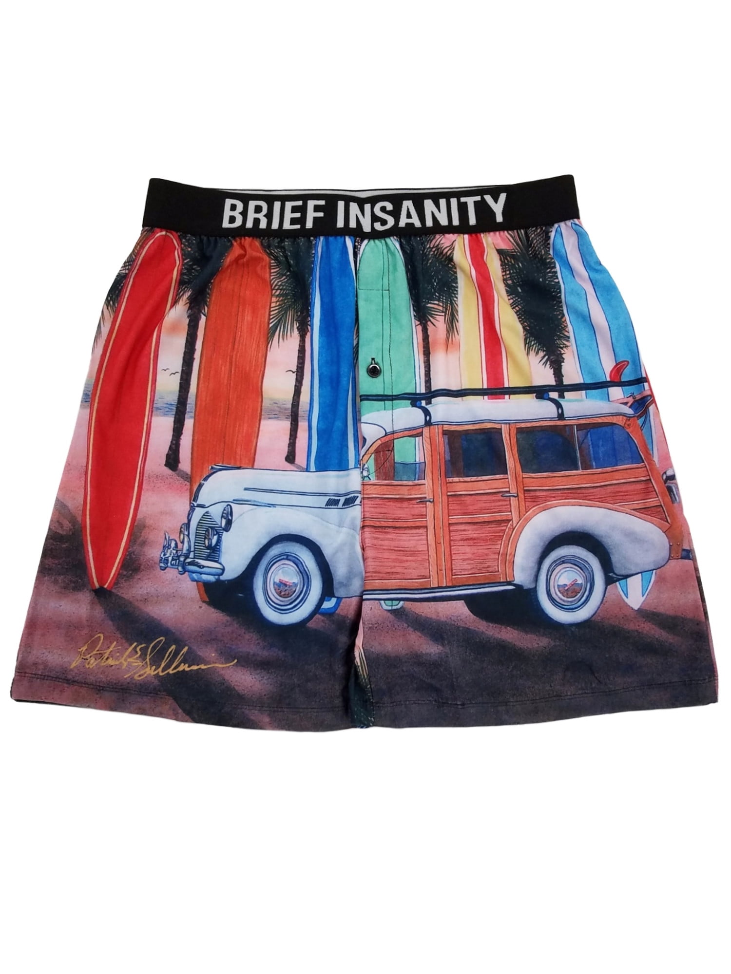 Brief Insanity Mens Surfboard Beach Tropical Vacation Underwear Boxer ...