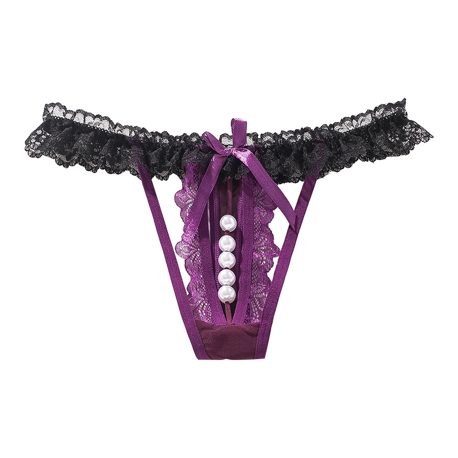 Bjutir Brief Underwear For Women Womens Sheer Lace Thong Ladies Low