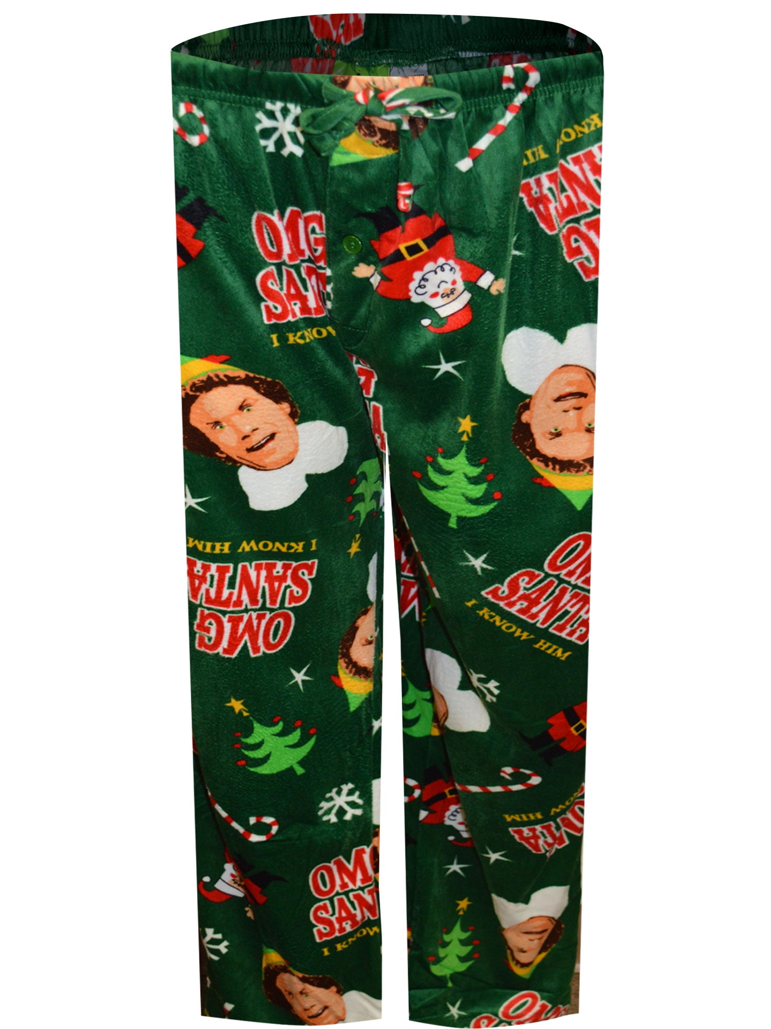 BRIEFLY STATED Mens Christmas Lounge Pants, Buddy the Elf OMG Santa ...