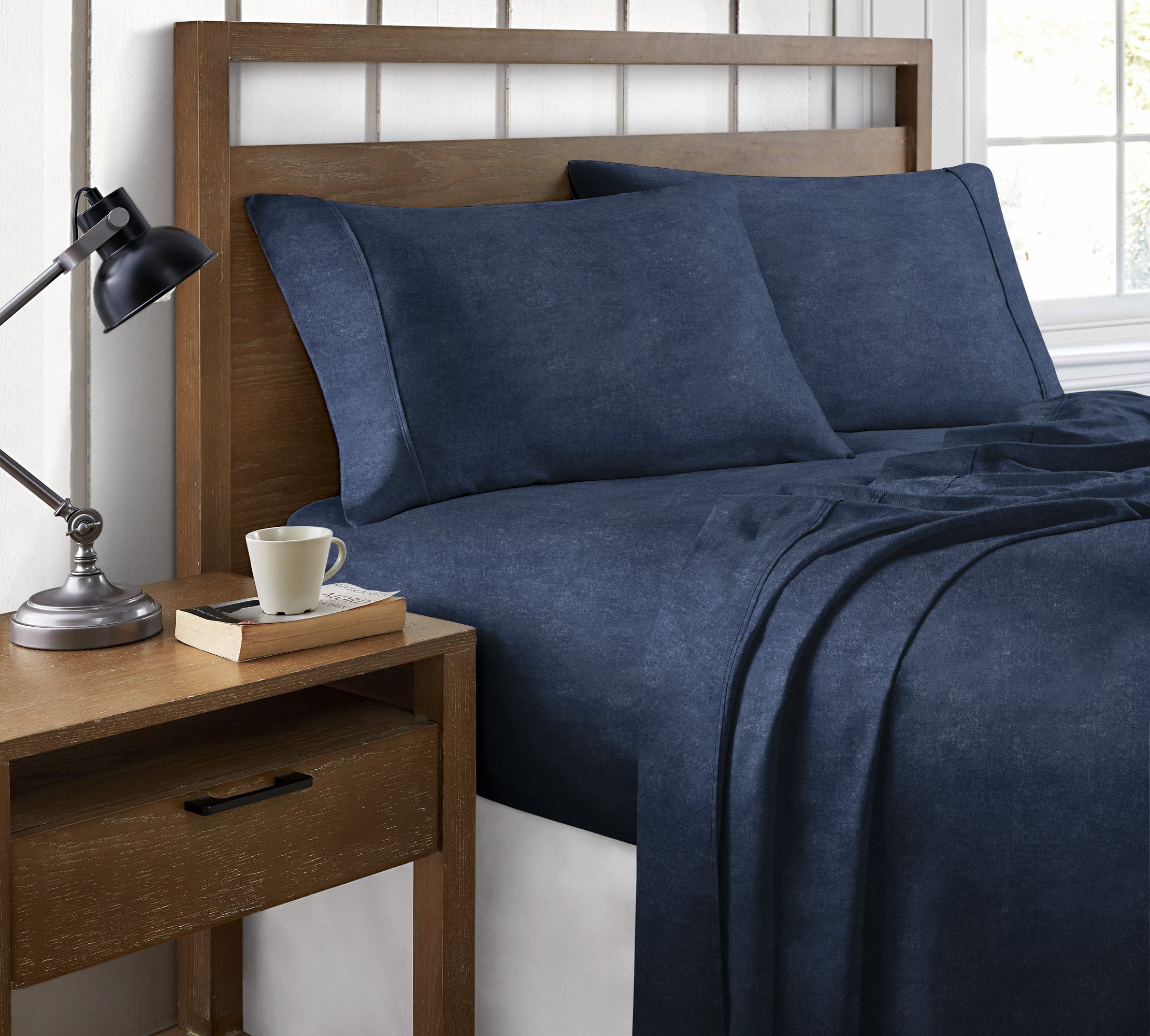 Brielle 100% Organic Cotton Heather Printed Sheets Collection - Walmart.com