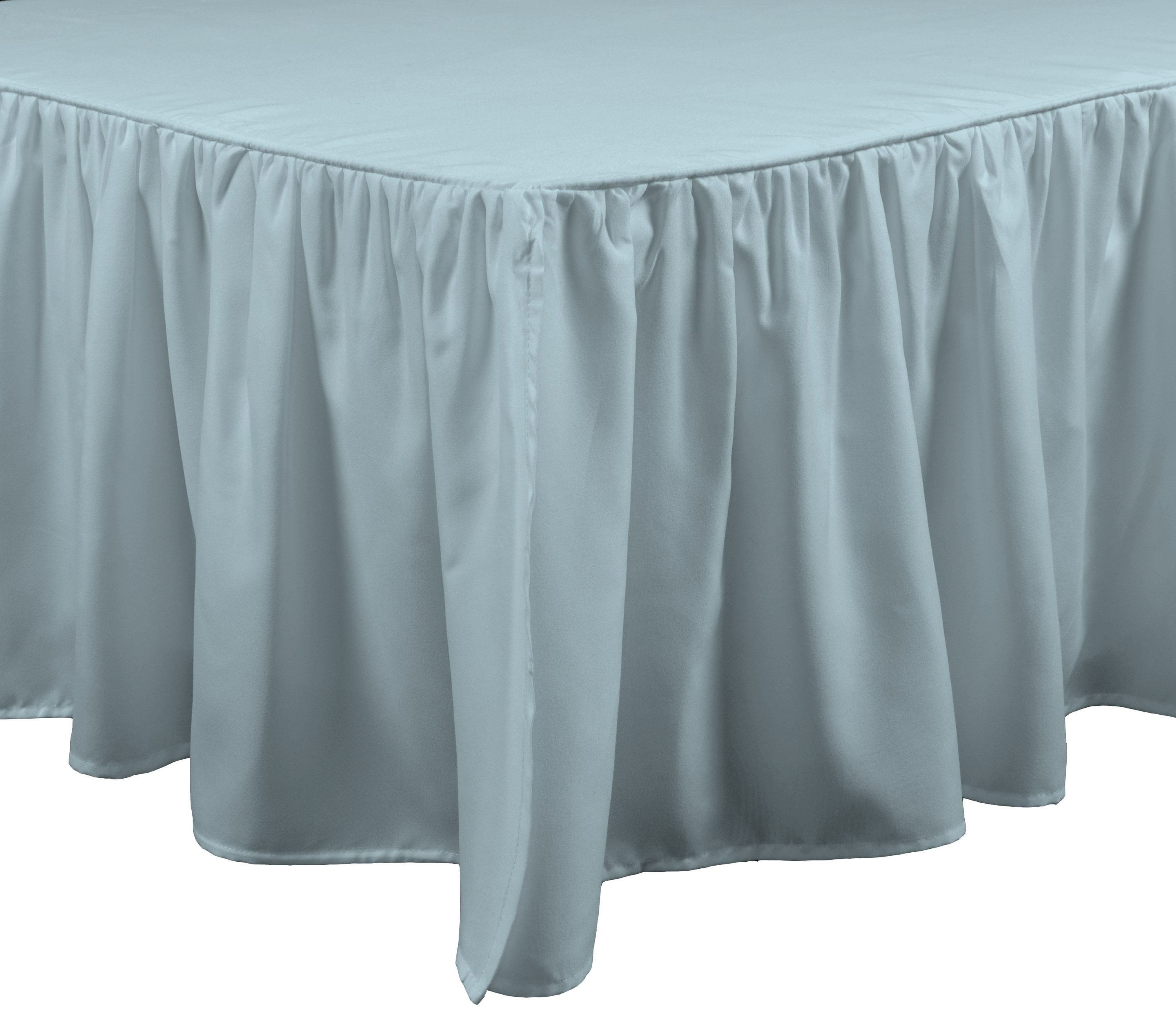 Brielle Essential Solid Color 15-inch Bed Skirt - Walmart.com