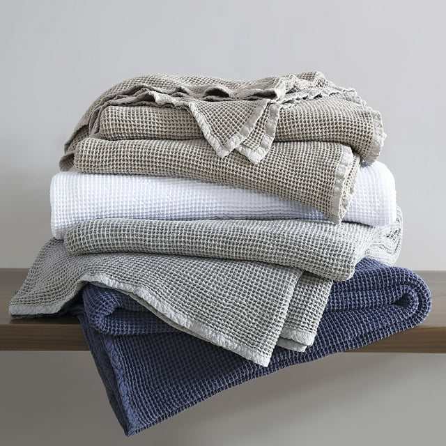Brielle Home Darren Cotton Waffle Blanket - Walmart.com