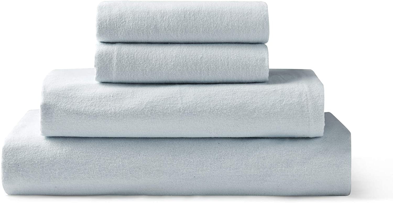 Brielle Home Flannel Sheet Set 100% Cotton with Elastic Deep Pockets ...