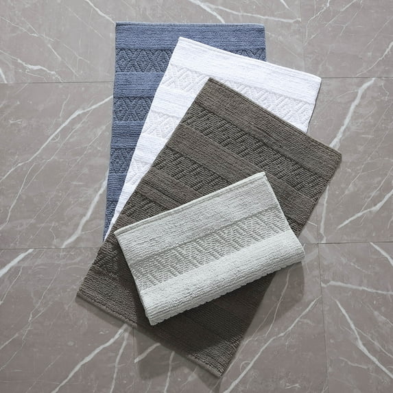 Brielle Home Thompson Handwoven Cotton Bath Rug - Walmart.com