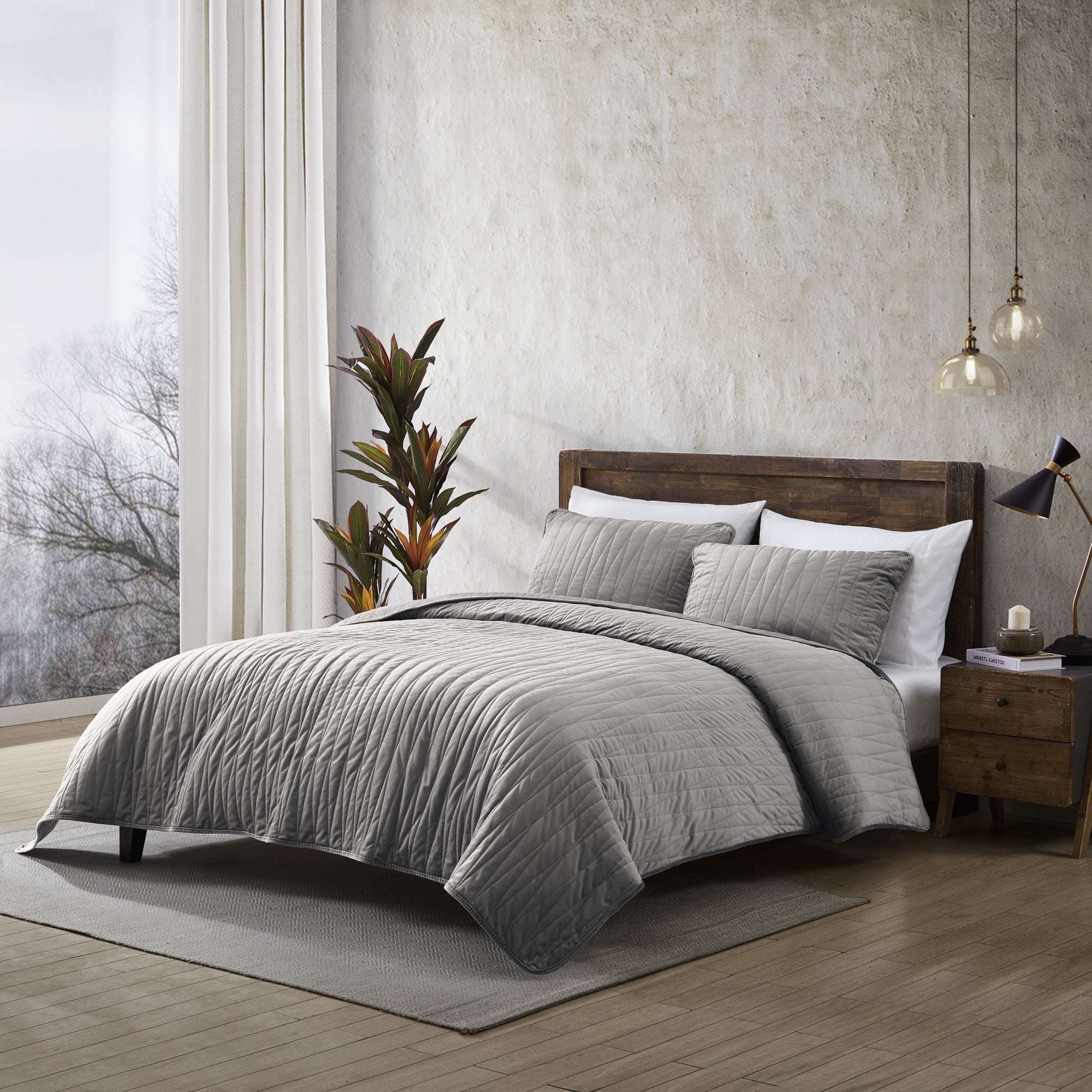 Brielle Home Velvet Diamond Quilt Collection - Walmart.com