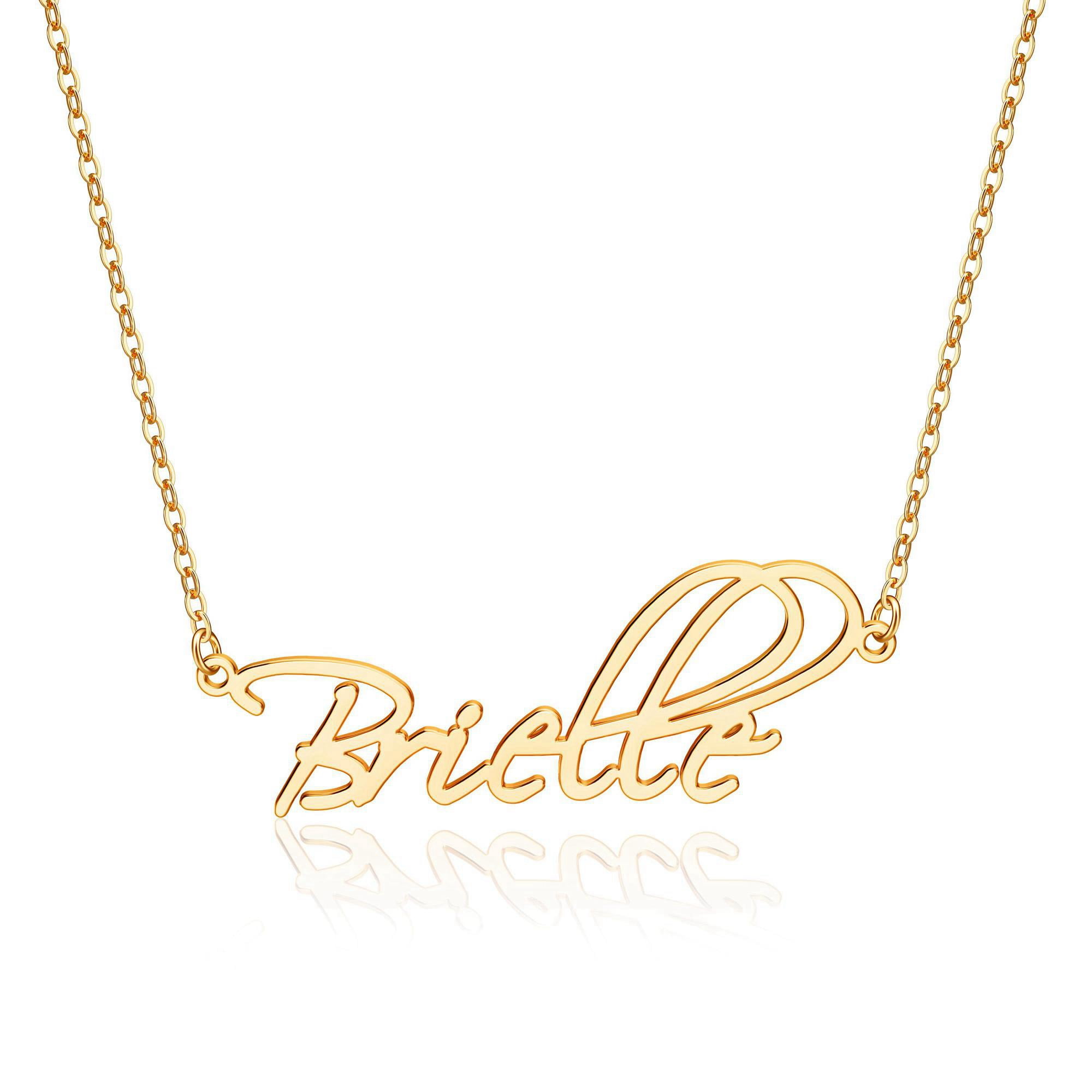 Brielle Necklace Personalized, 14K Gold Filled Ivy Name Necklace Personalized Nameplate Necklace ...