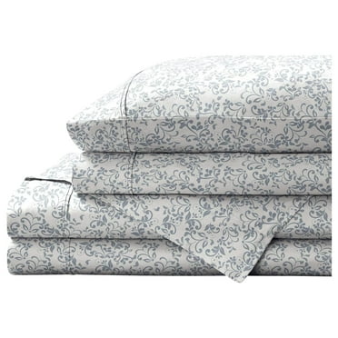 Brielle Home Queen Size Cotton Bed Sheets, Full Weave Percale Sheet Set ...