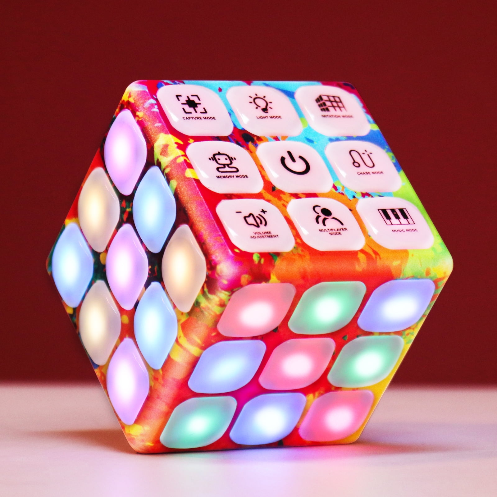 Brier Safe Cubik LED Flashing Cube Memory Game - 5 in 1 Brain Memory ...
