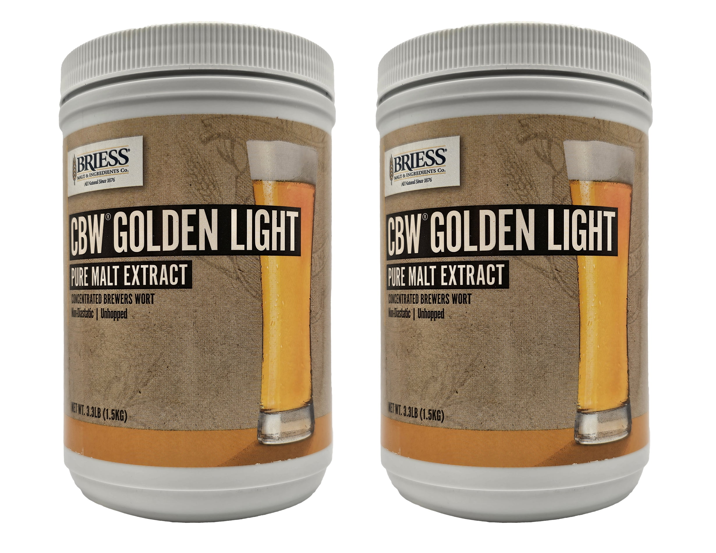 Briess Golden Light Malt Extract, 3.3lb , (Pack of 2) - Walmart.com