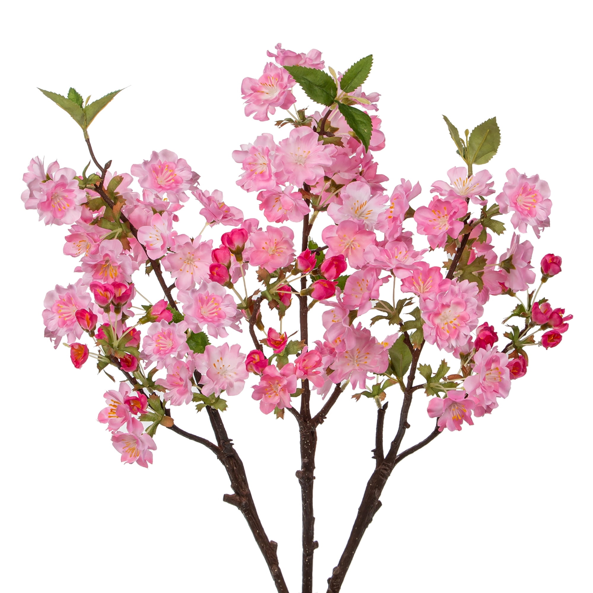 Briful 3 Pcs 19" Cherry Blossom Branches Faux Cherry Flowers Peach ...