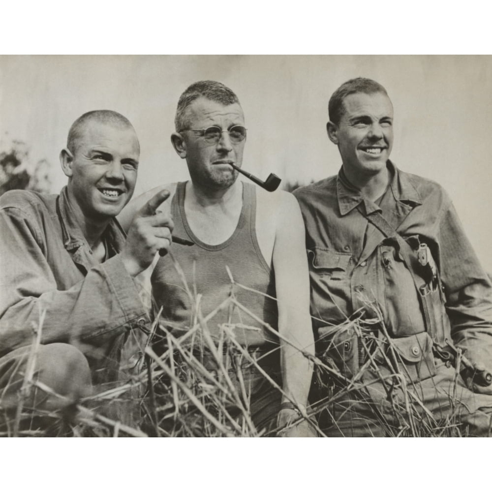 Brig. Gen. Frank Merrill Flanked By The Higgins Twins Elbert Viron And ...