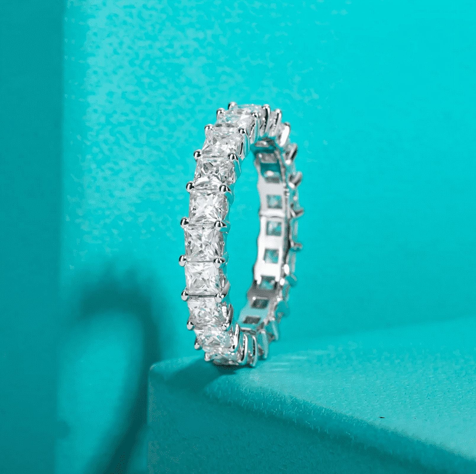 Brig Jewel 1.2 Ct Princess Cut Lab Created Diamond Engagement Band ...