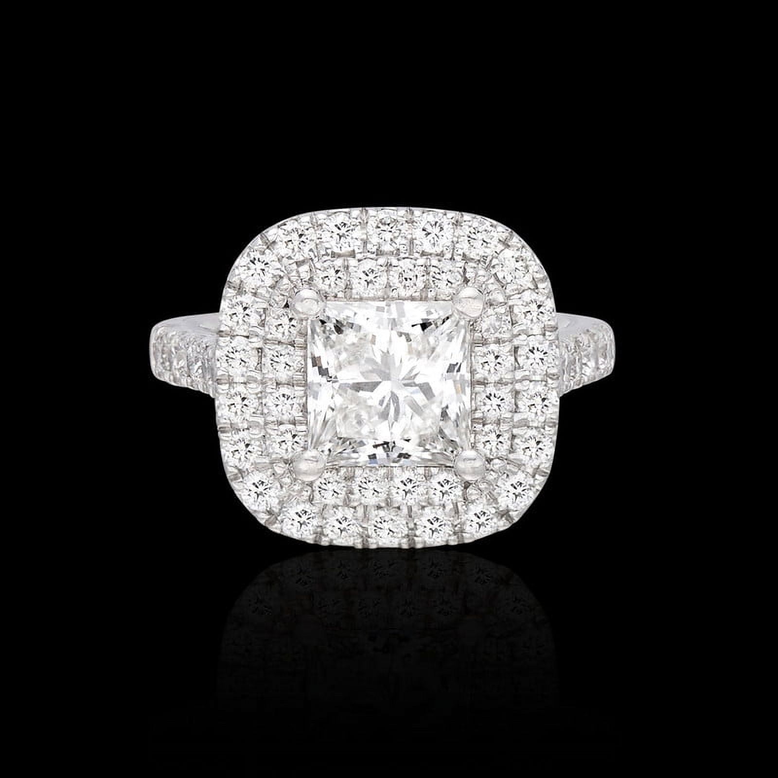 Brig Jewel 1.3 Ct Radiant White Diamond Cut Ring for Her - 14K White ...