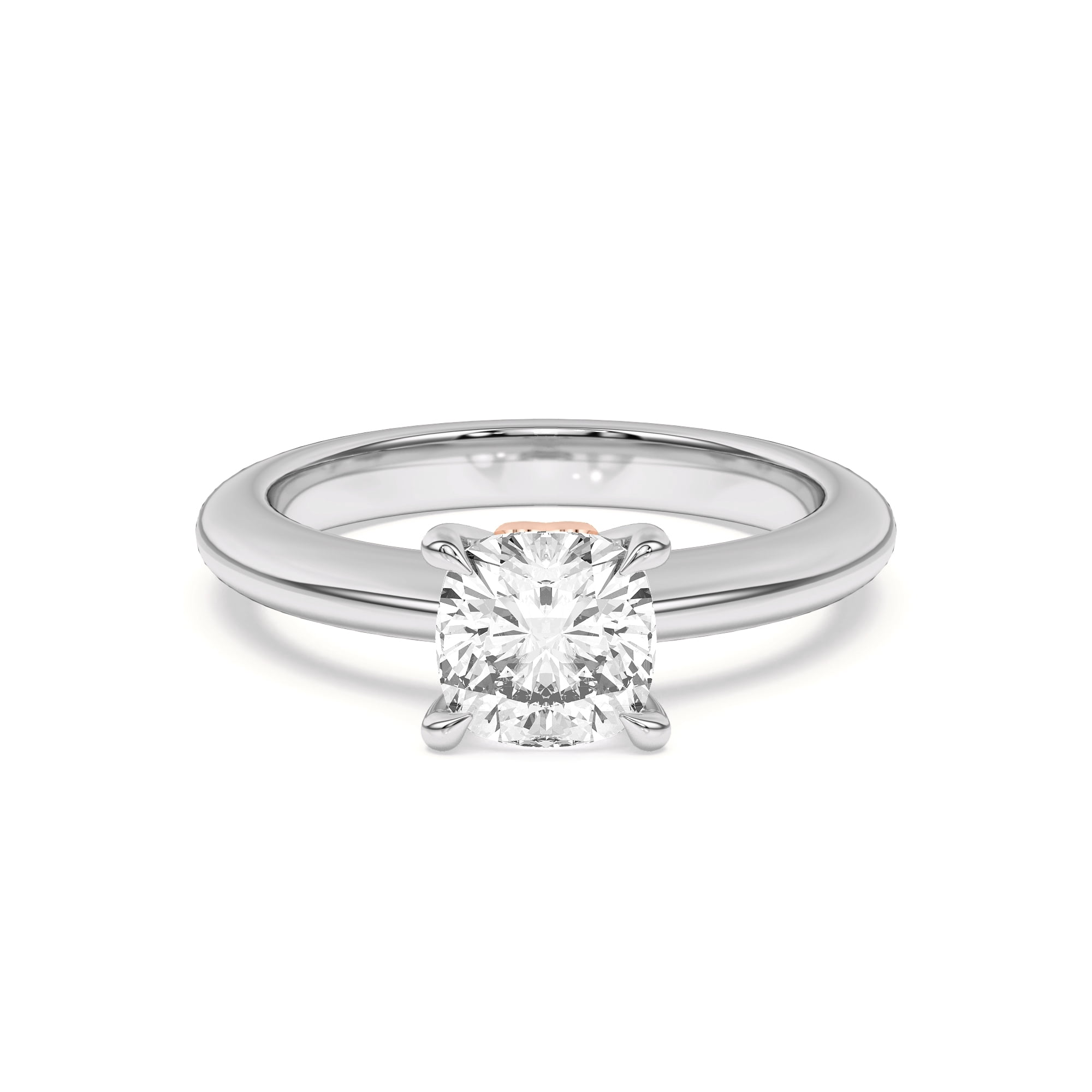 Brig Jewel 1.5 Ct Moissanite Engagement Ring for Women's - Two Tone ...
