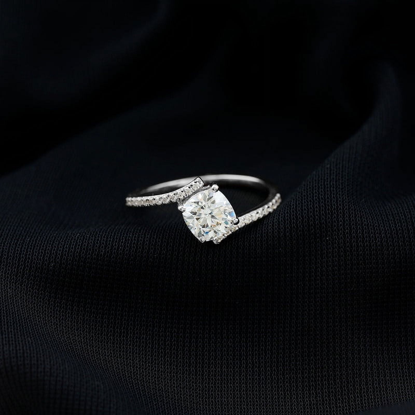 Brig Jewel 1.60 Ct Round Cut Diamond Engagement Ring - Bypass Swirl ...