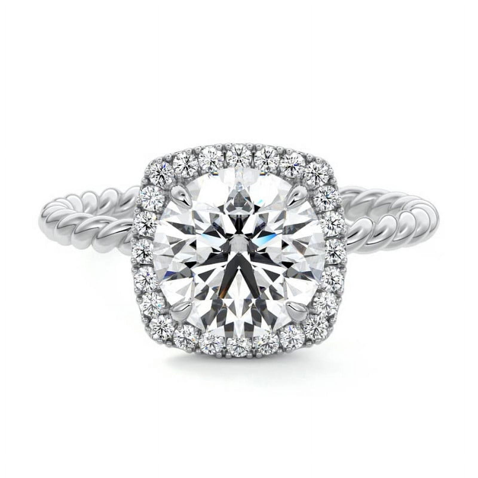 Brig Jewel 1.7 Ct Round Cut Lab Created Diamond Engagement Ring - 14k ...