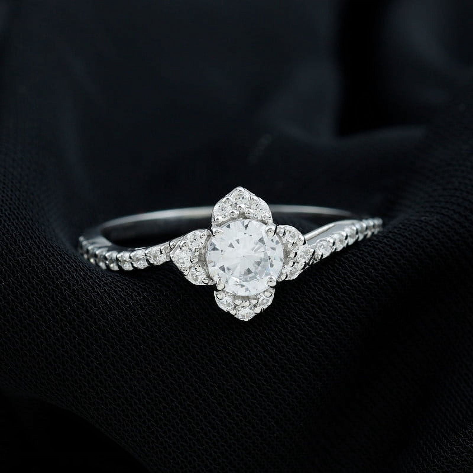 Brig Jewel 1.9 Ct Round Cut Diamond Anniversary Ring - 14K White Gold ...