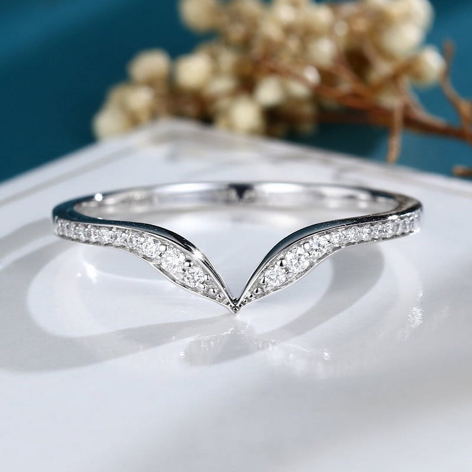 Brig Jewel 14K White Gold Finish Ring for Women - 2 Ct Round Simulated ...