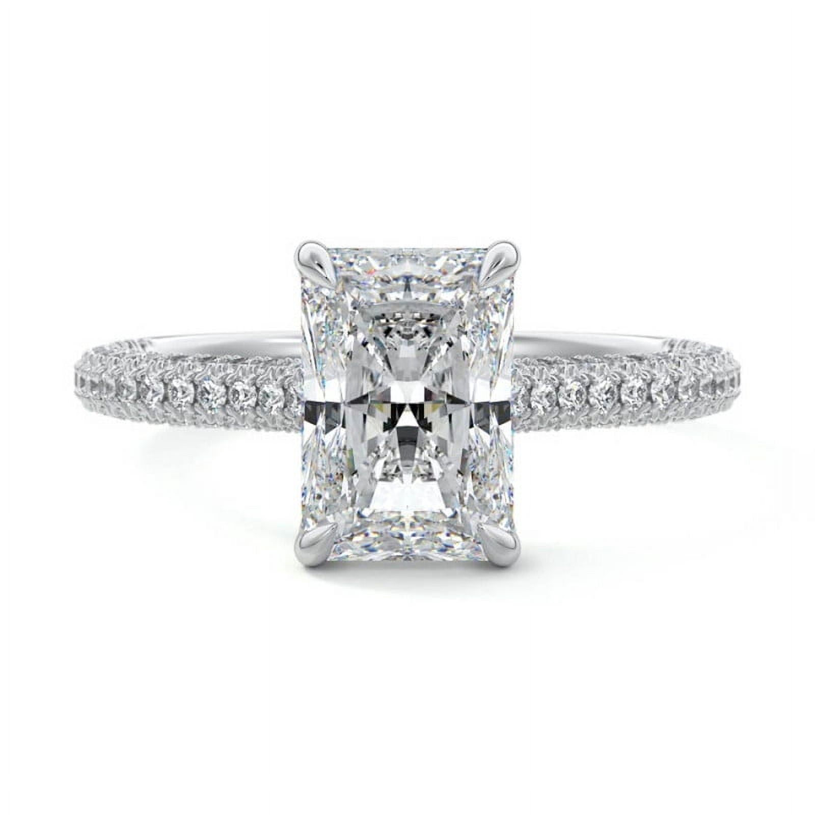 Brig Jewel 14K White Gold Over Wedding Anniversary Ring - 2 Ct Radiant ...