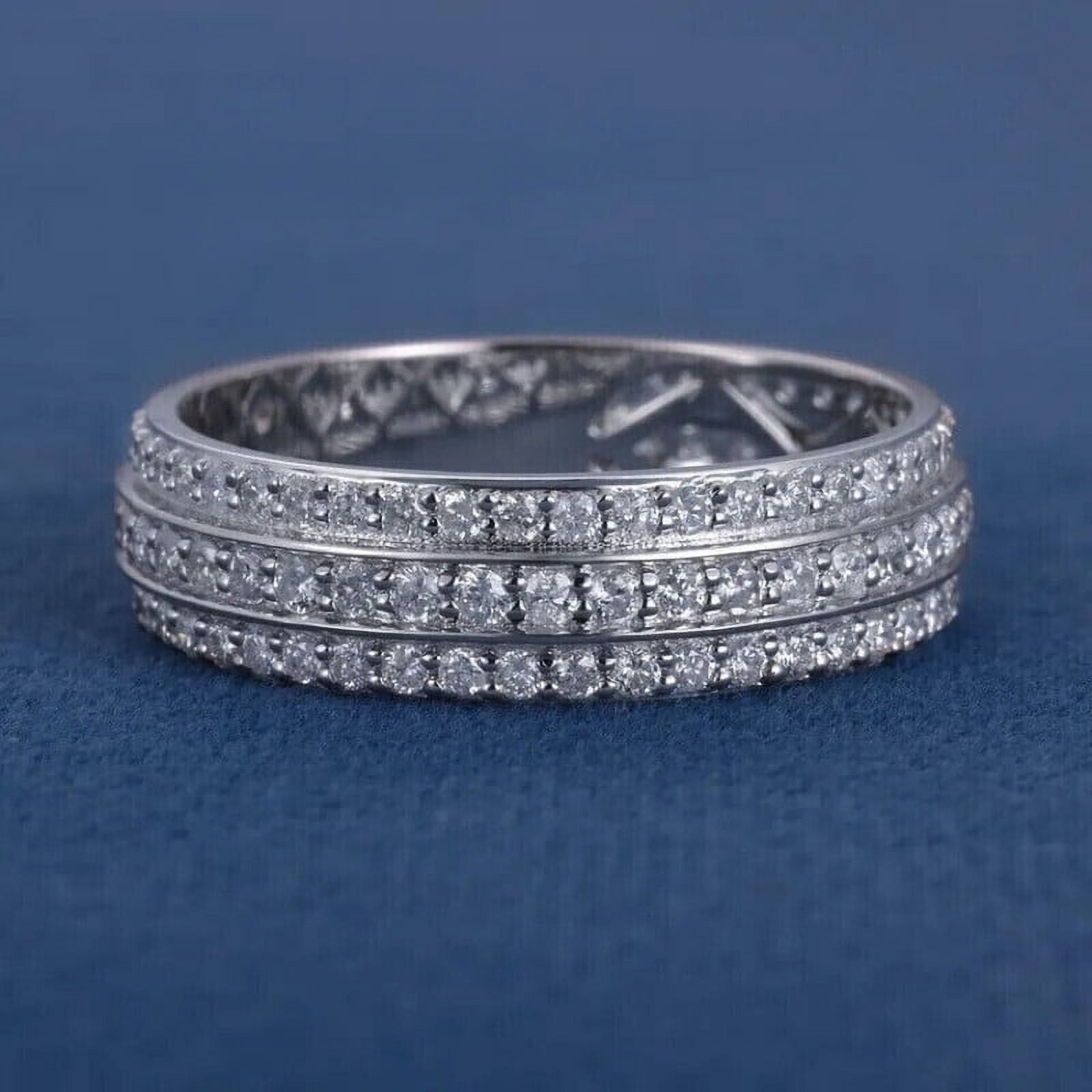 Brig Jewel 14K White Gold Plated Ring - 0.7 Ct Brilliant Round Cut ...