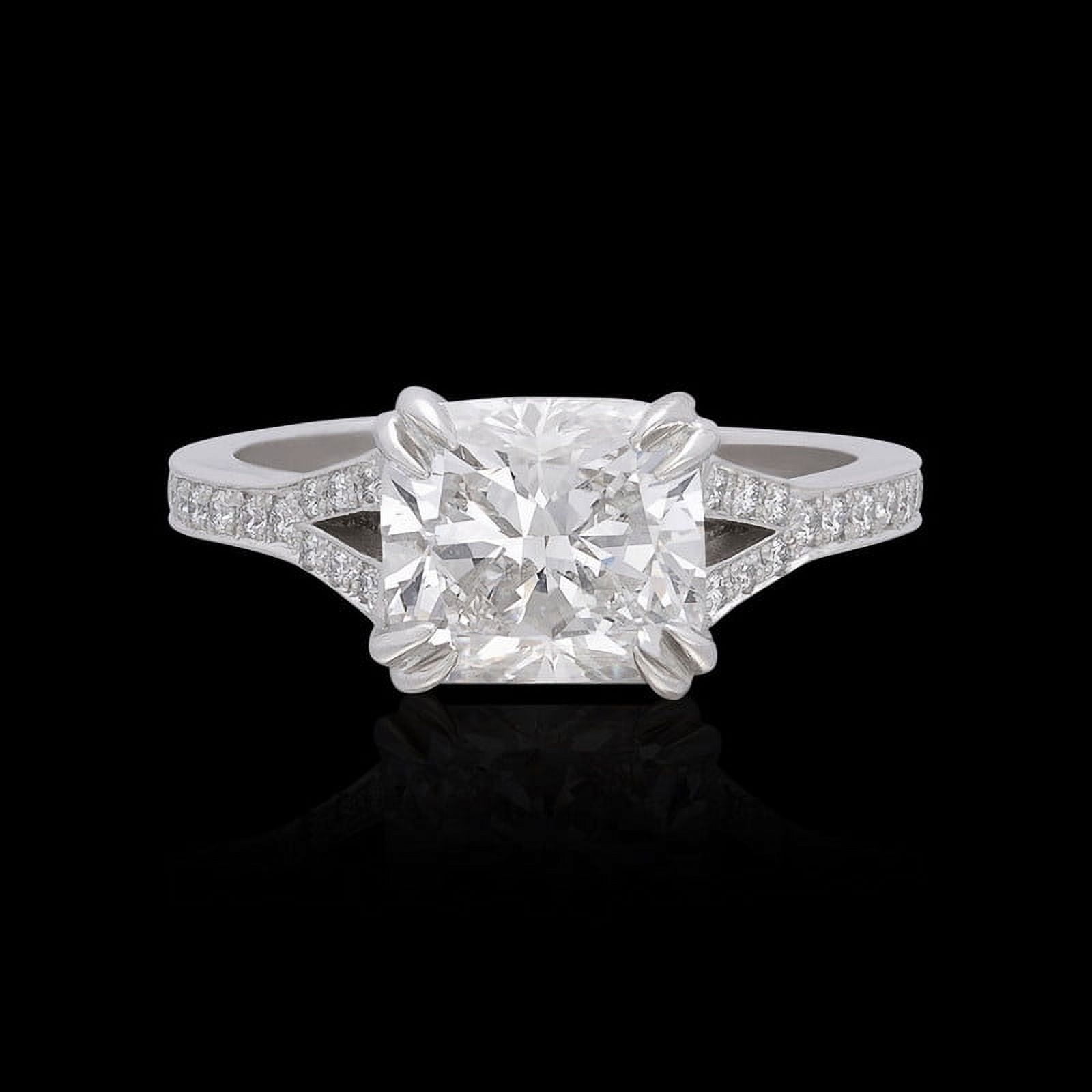 Brig Jewel 14K White Gold Plated Ring - 1.67 Ct Radiant Diamond Cut ...
