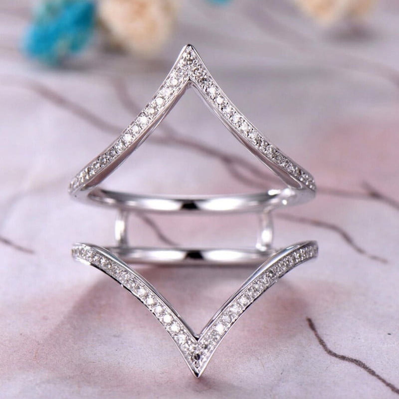 Brig Jewel 14K White Gold Plated Ring for Gift - 0.7Ct Round Cut ...