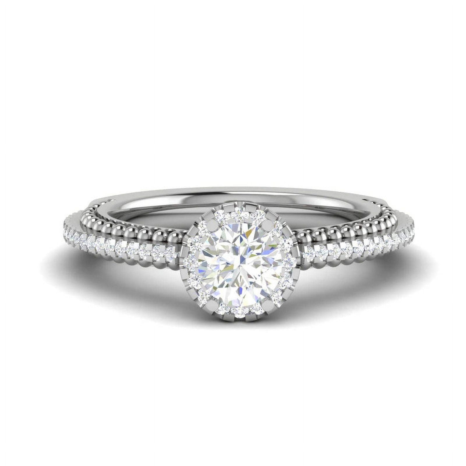 Brig Jewel 14K White Gold Plated Rings - 2 Ct Round Cut Diamond Rings ...