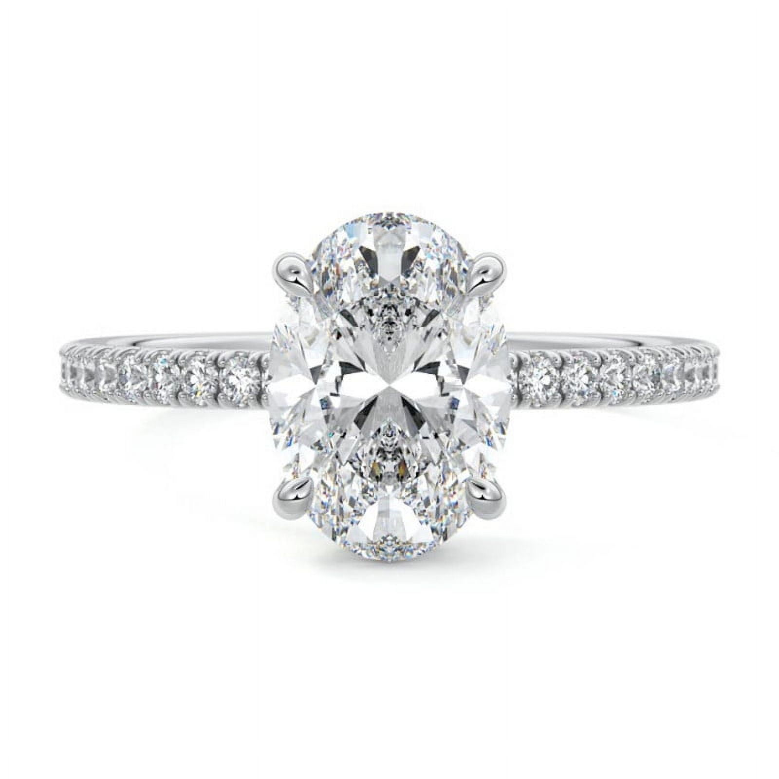 Brig Jewel 14k White Gold Over - 2 Ct Oval Cut White Diamond Ring for ...