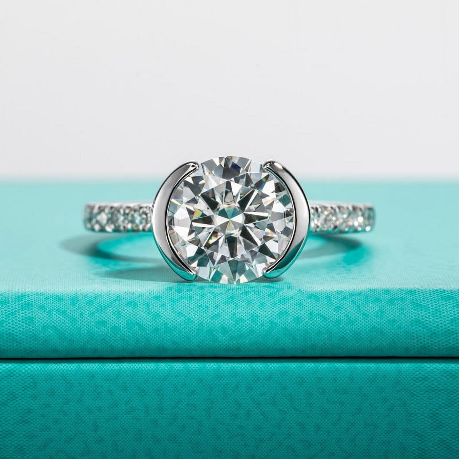 Brig Jewel 2.2 Ct Round Cut Lab Created Diamond Wedding Ring – 14K ...