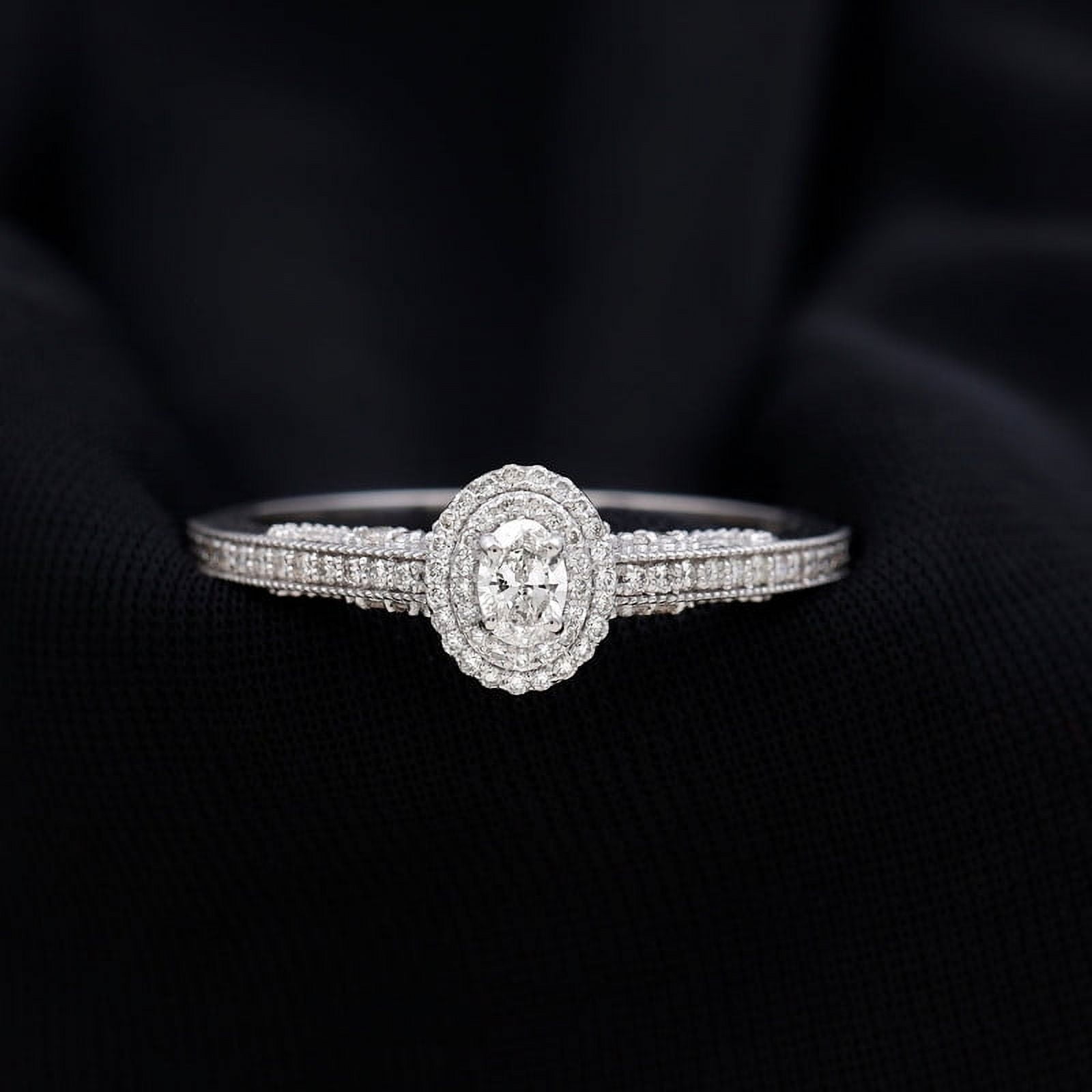 Brig Jewel 2.3 Ct Oval Cut Lab Created Simulated Diamond Engagement ...