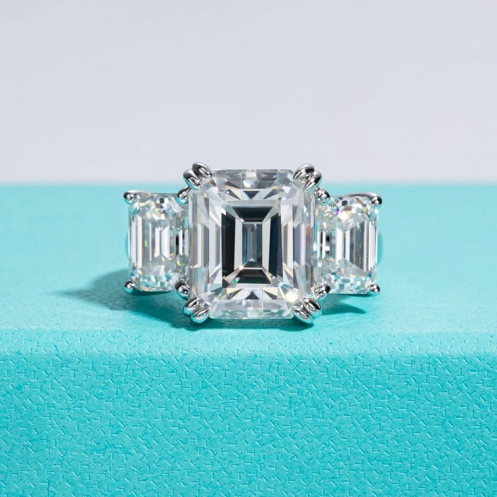 Brig Jewel 2.6 Ct Emerald Cut Lab Created Diamond Ring - Prong Set ...