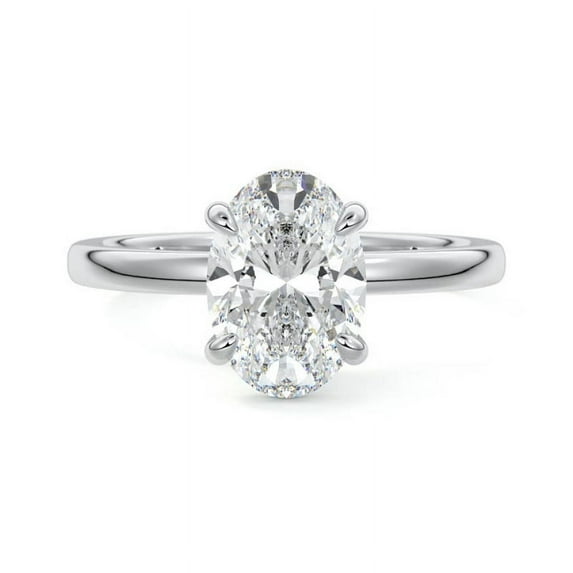 Brig Jewel 2 Ct Pear Cut Lab Created Diamond Ring - 14k White Gold Over ...