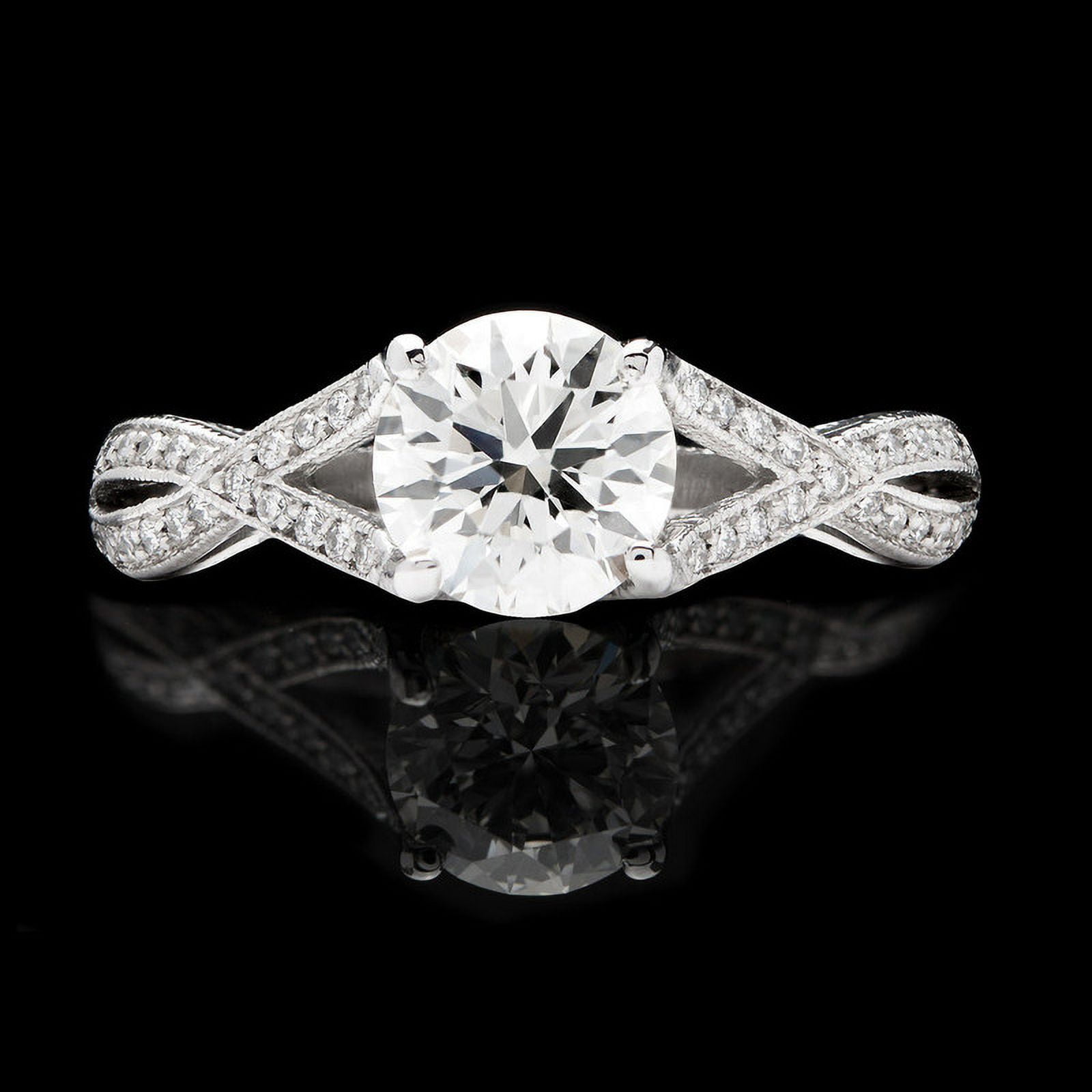 Brig Jewel 2 Ct Round Diamond Cut Lab Created Simulated Rings - 14K ...