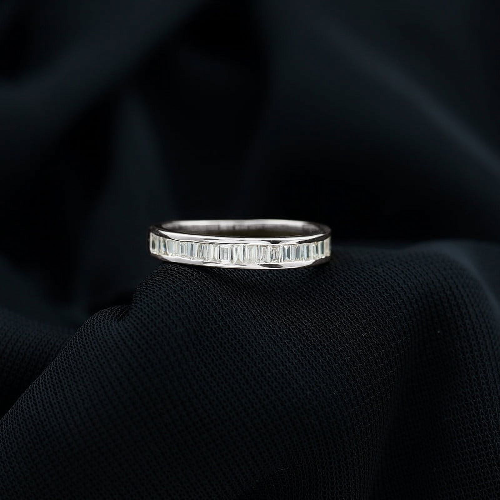 Brig Jewel 3 Ct Emerald Cut Simulated Lab Diamond Ring - 14K White Gold ...
