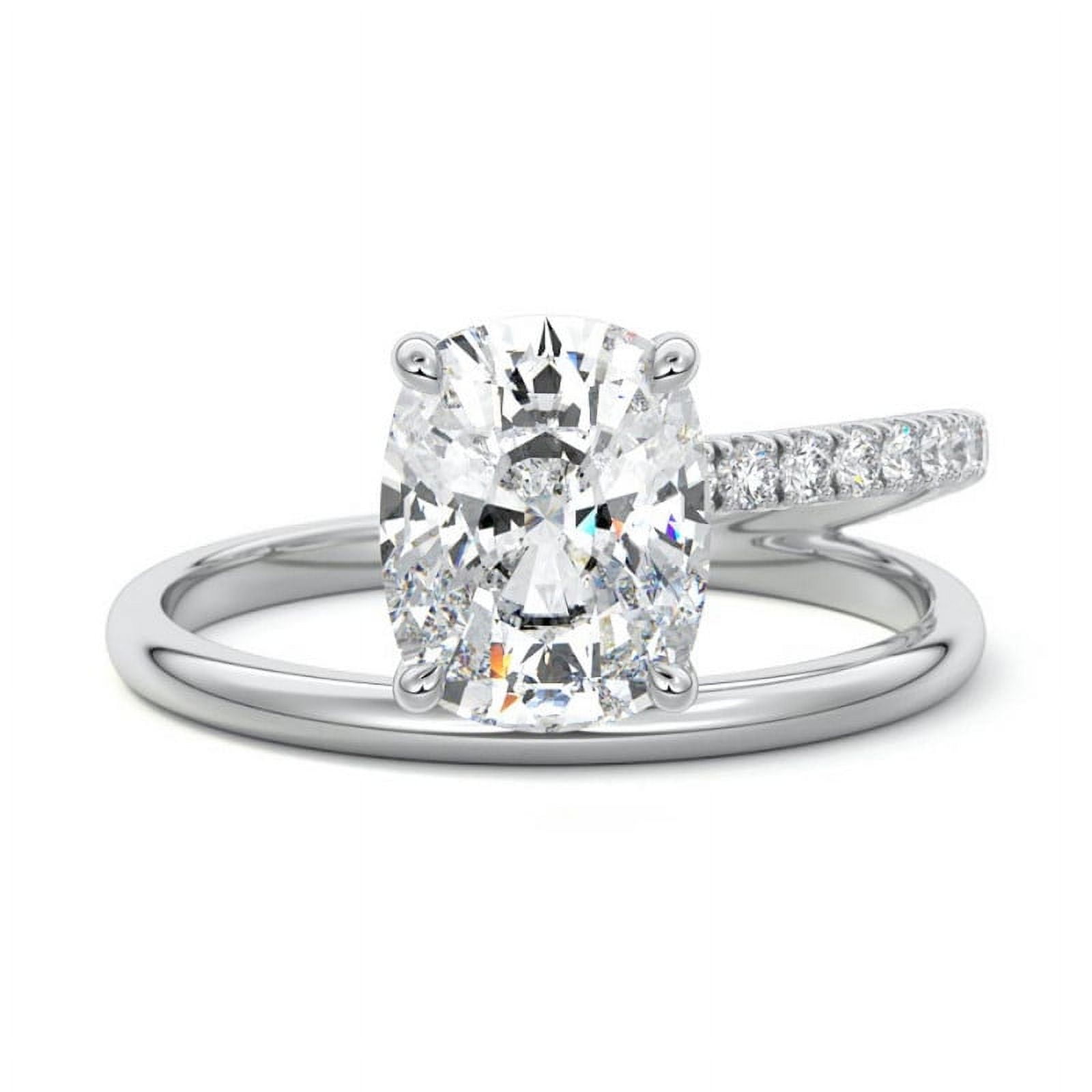 Brig Jewel Cushion Cut 1.5 Ct Diamond Engagement Ring - Stamped 14k ...