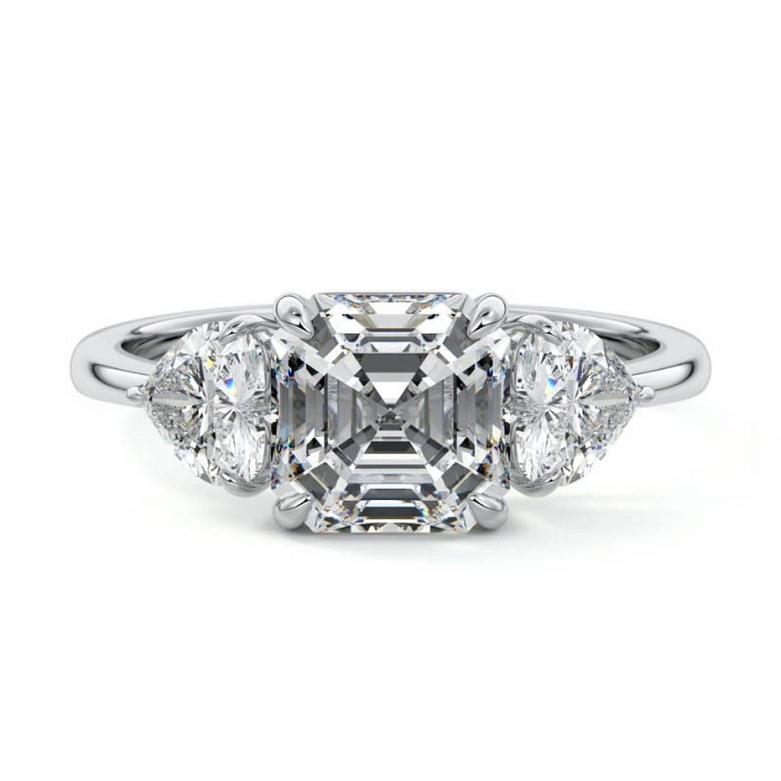 Brig Jewel Excellent 2 Ct Asscher Cut Lab Created Simulated Diamond ...