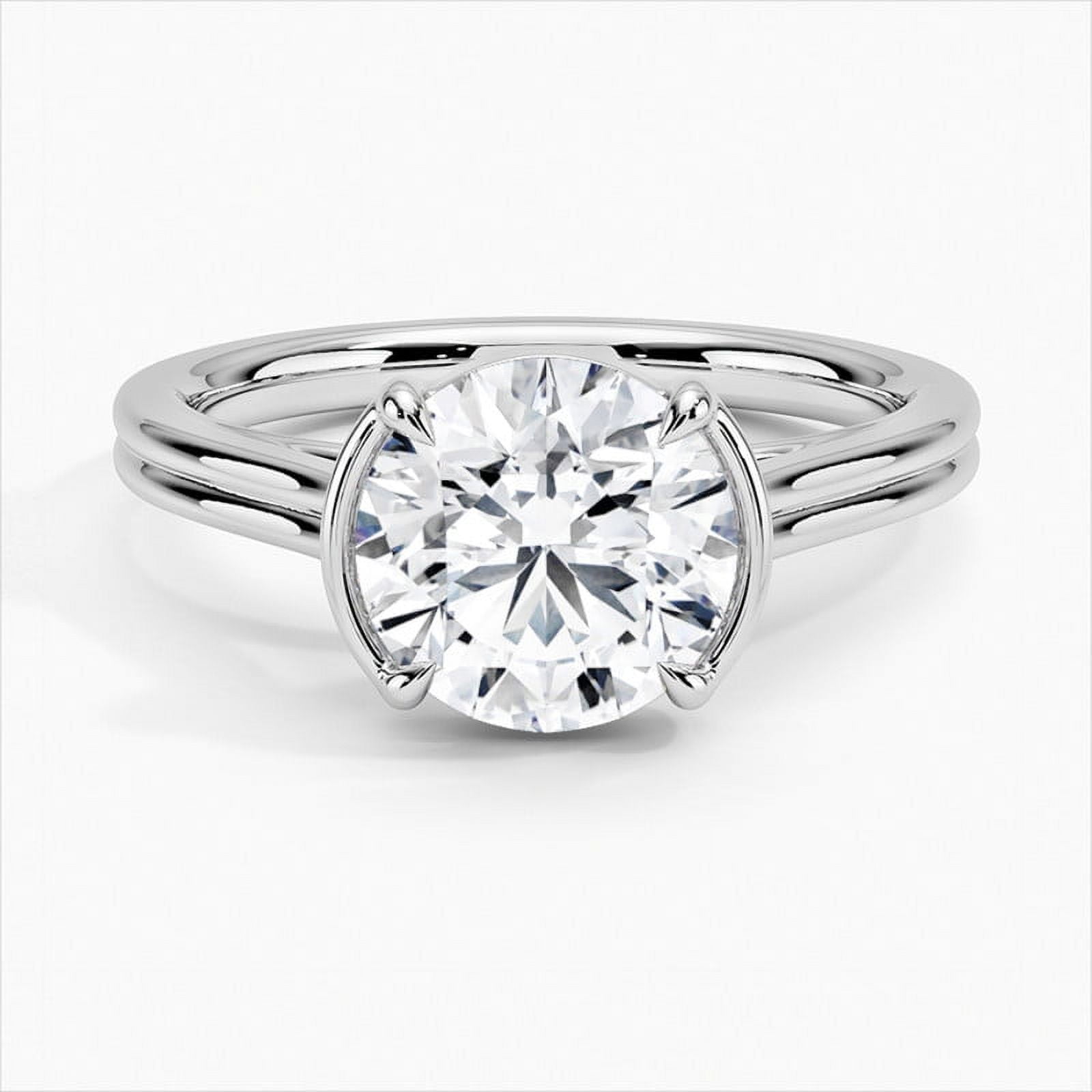 Brig Jewel Half Bezel Set 14k White Gold Over Wedding Ring - 1.4 Ct ...