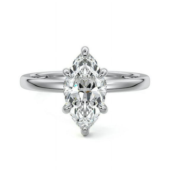 Brig Jewel Marquise Cut 1.6 Ct Lab Created Diamond Engagement Ring ...