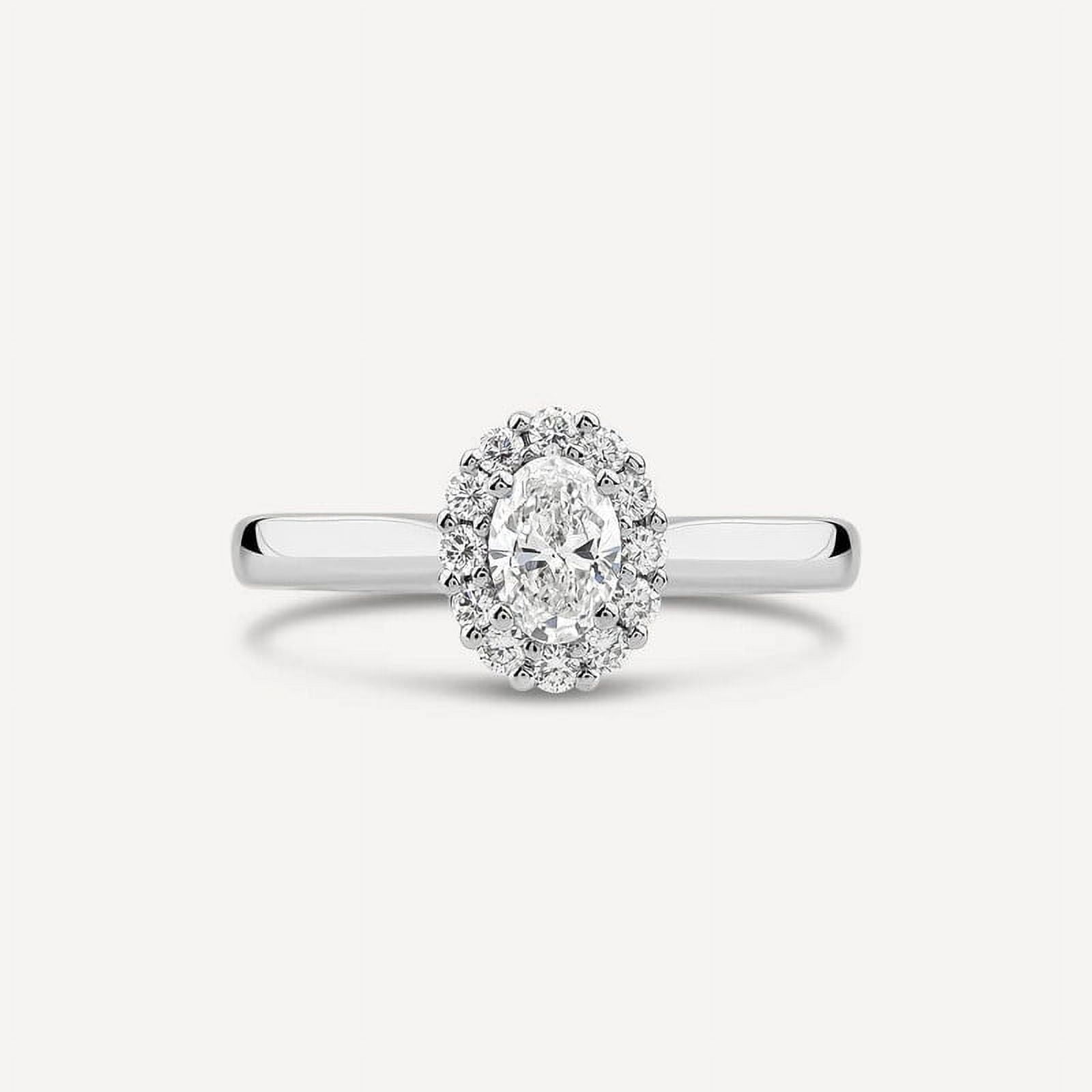 Brig Jewel Oval Cut 2 Ct VVS1/D Diamond Solitaire Ring - 14K White Gold ...