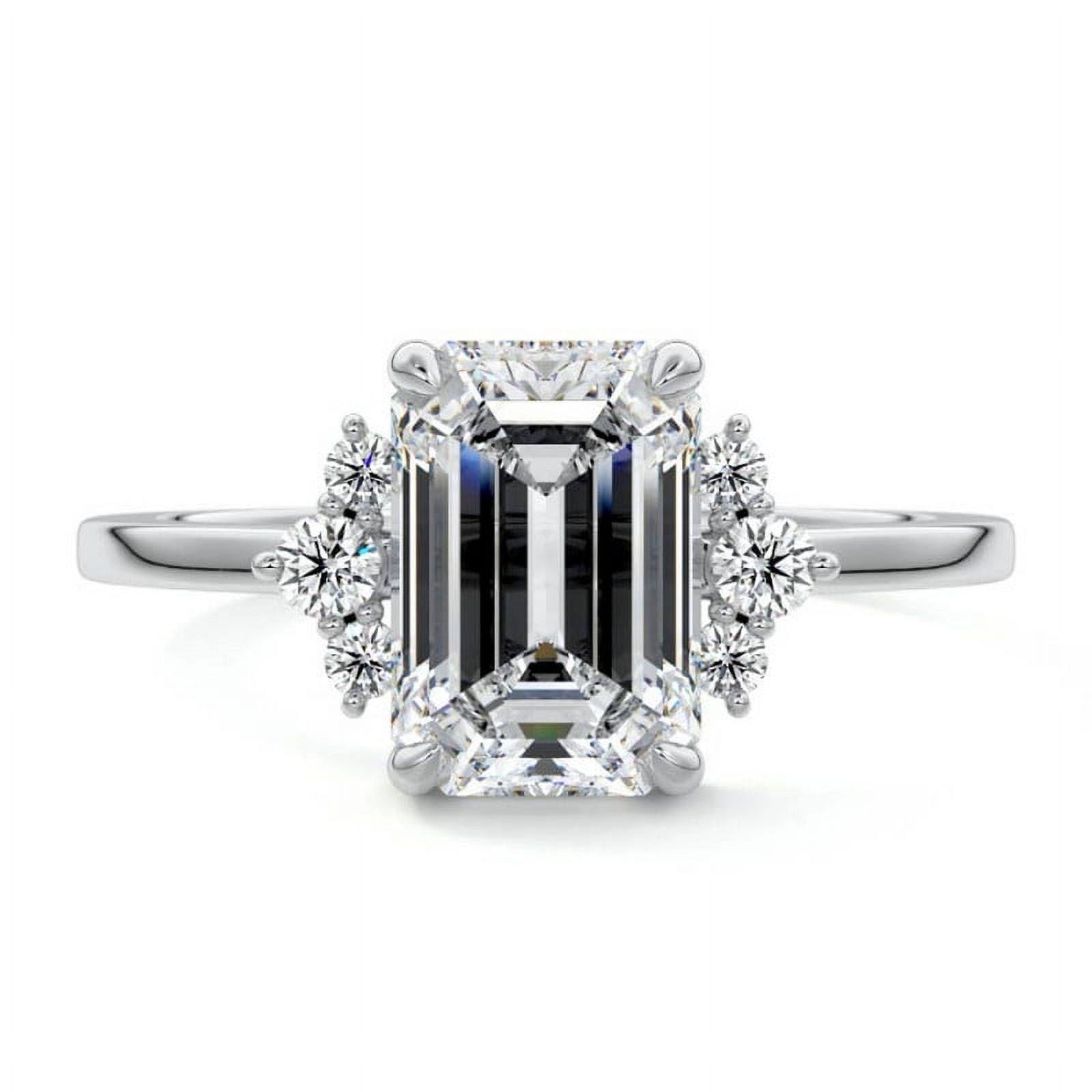 Brig Jewel Stamped 14K White Gold Plated Anniversary Ring - Engagement ...