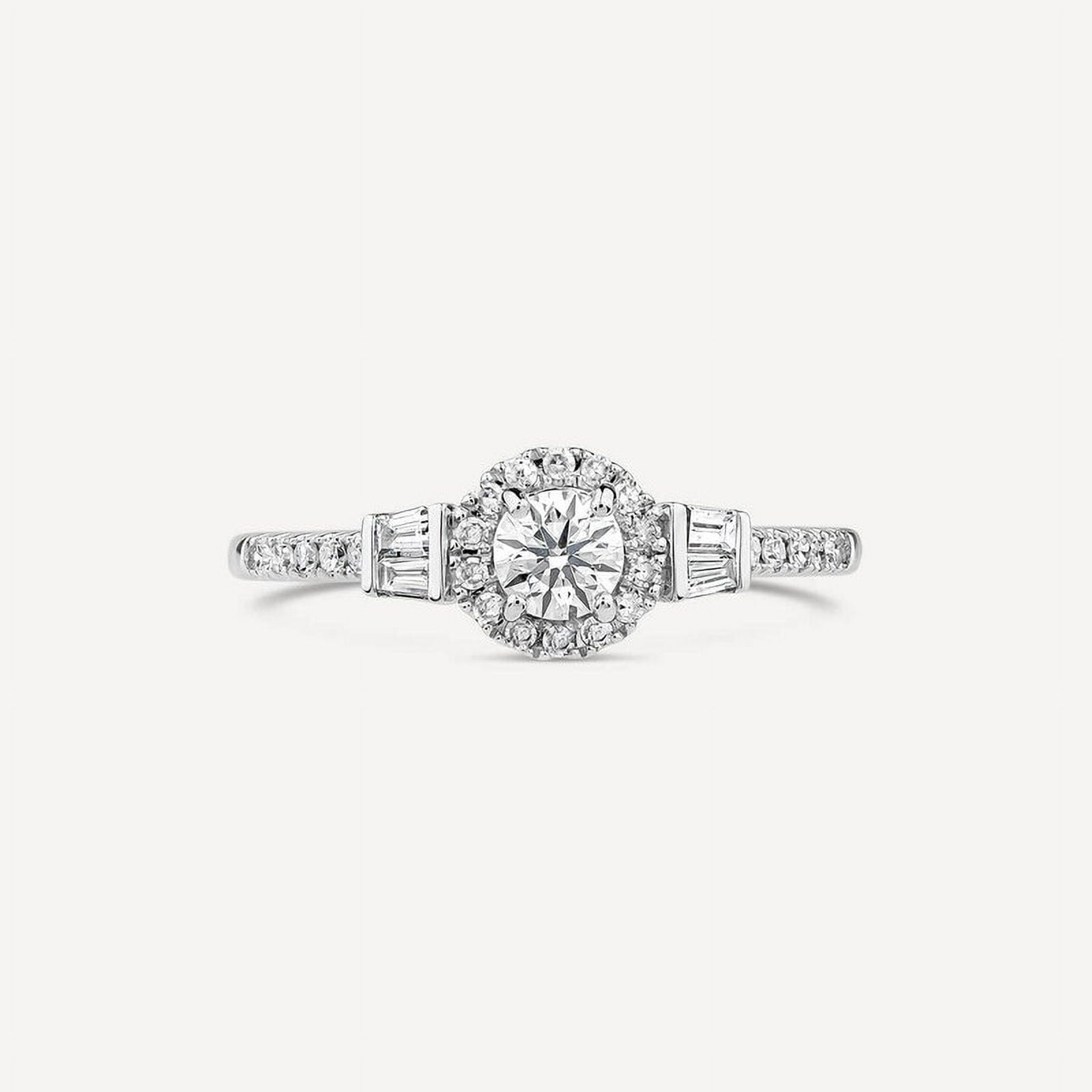 Brig Jewel Wedding Ring 14K White Gold Plated - 2 Ct Lab Round Cut ...