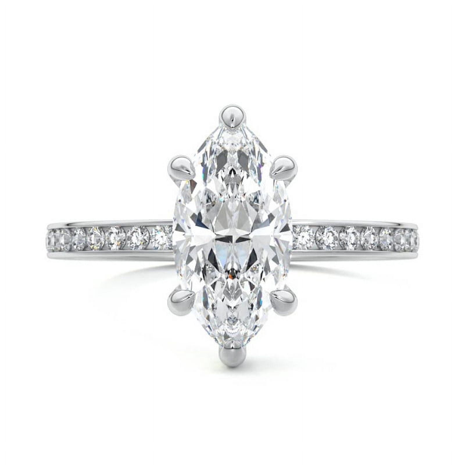 Brig Jewel 14K White Gold Plated Diamond Ring - 1.9 Ct VVS1 Oval Cut ...