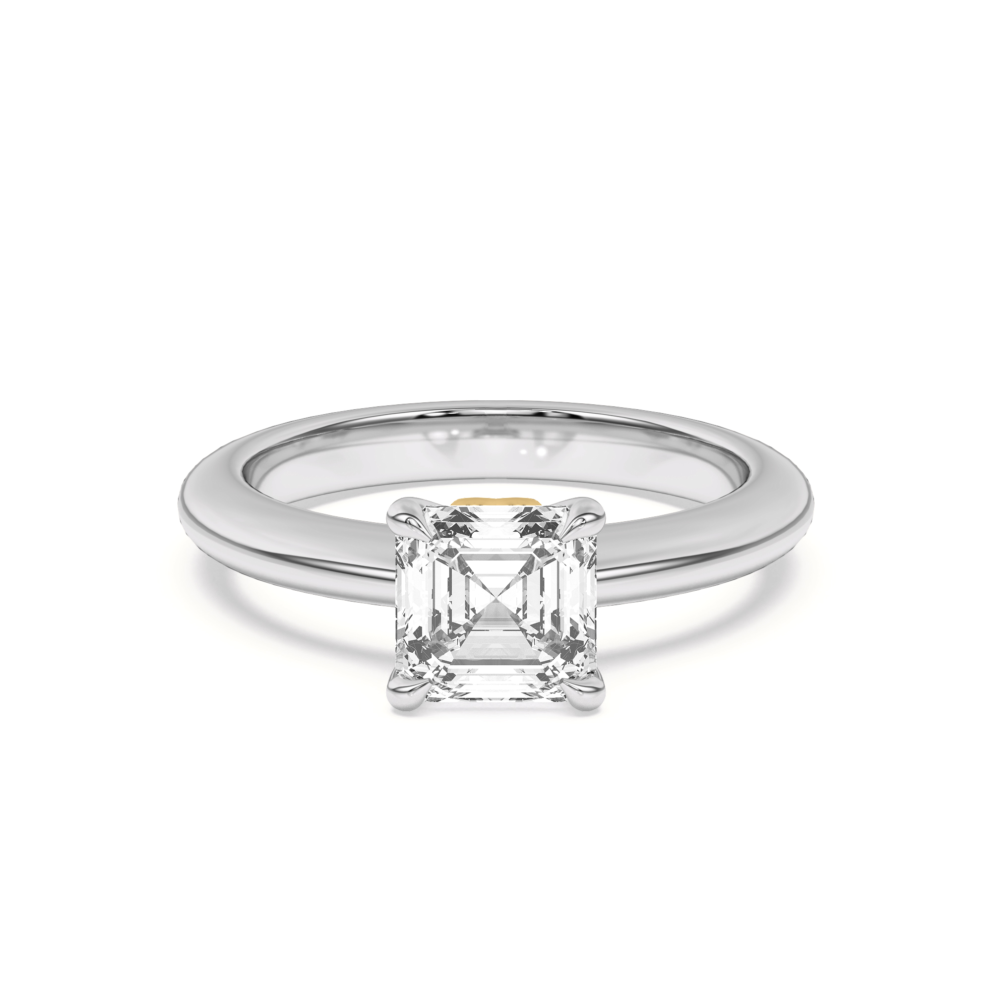 Brig Jewel Women's Engagement Ring - 1.6 Ct Asscher Cut Moissanite ...