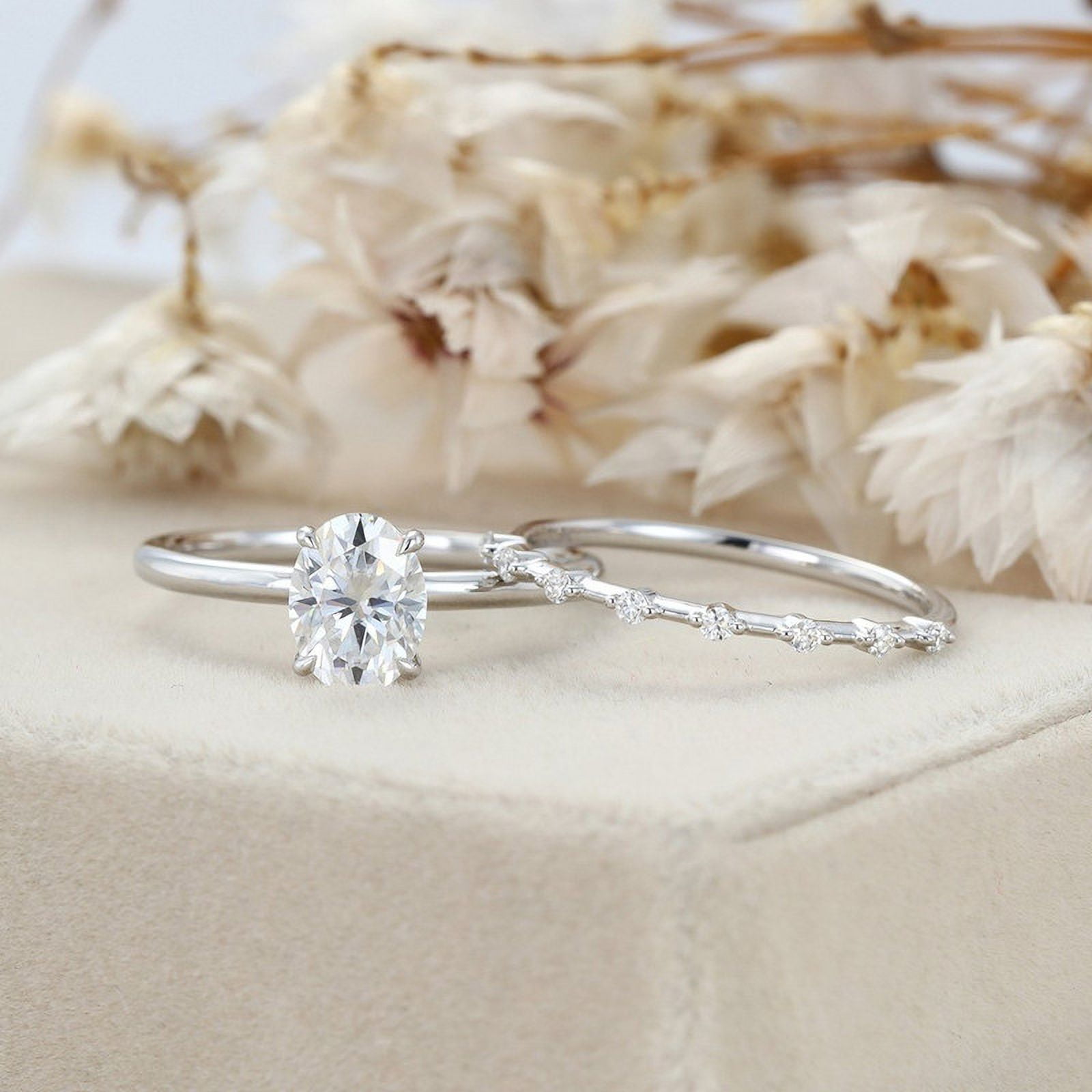 Brig Jewelry 14K White Gold Plated Rings - 2.1 Ct Cushion Cut ...