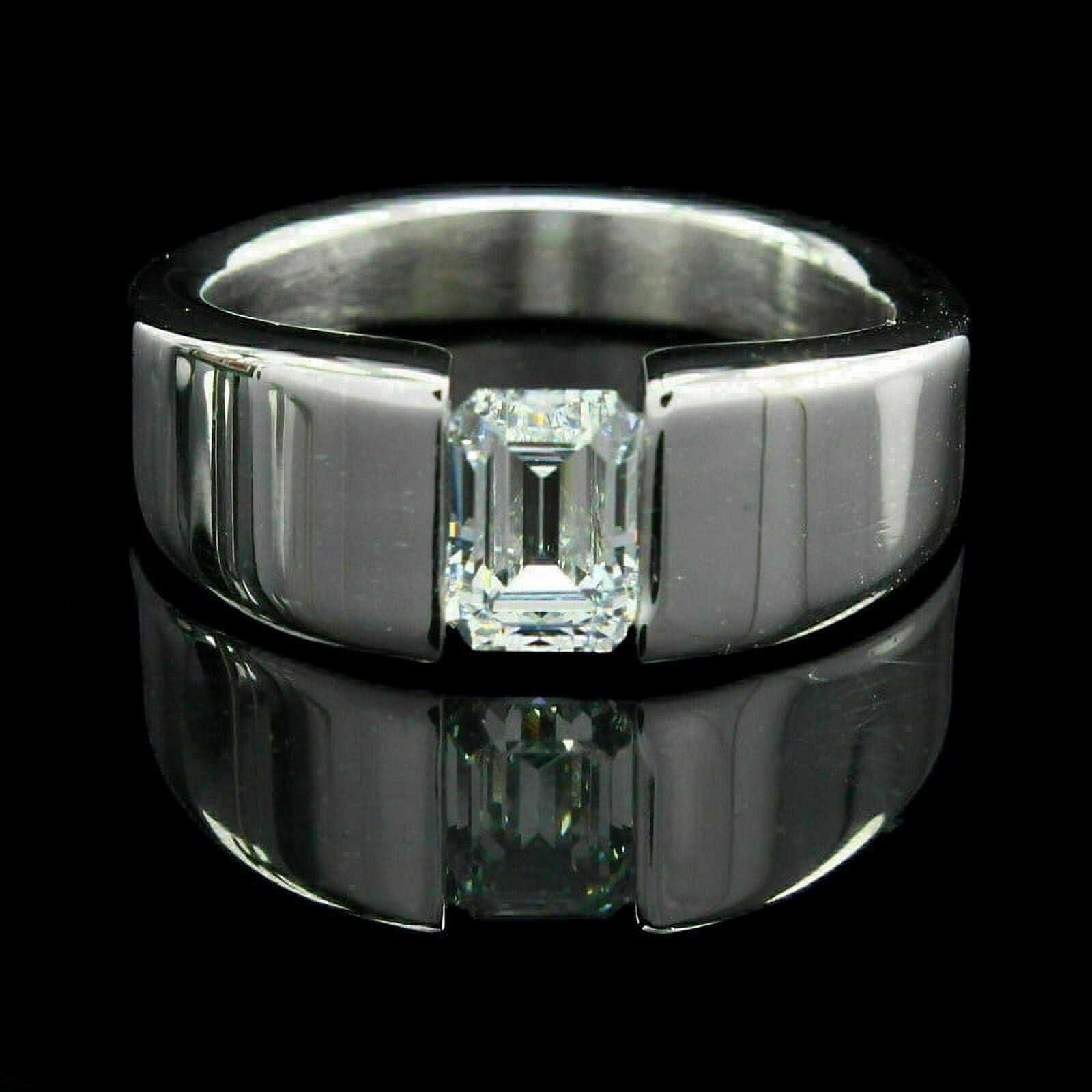 Brig Jewelry 14K White Gold Ring Clearance - 1.3 Ct VVS1 Emerald Cut ...