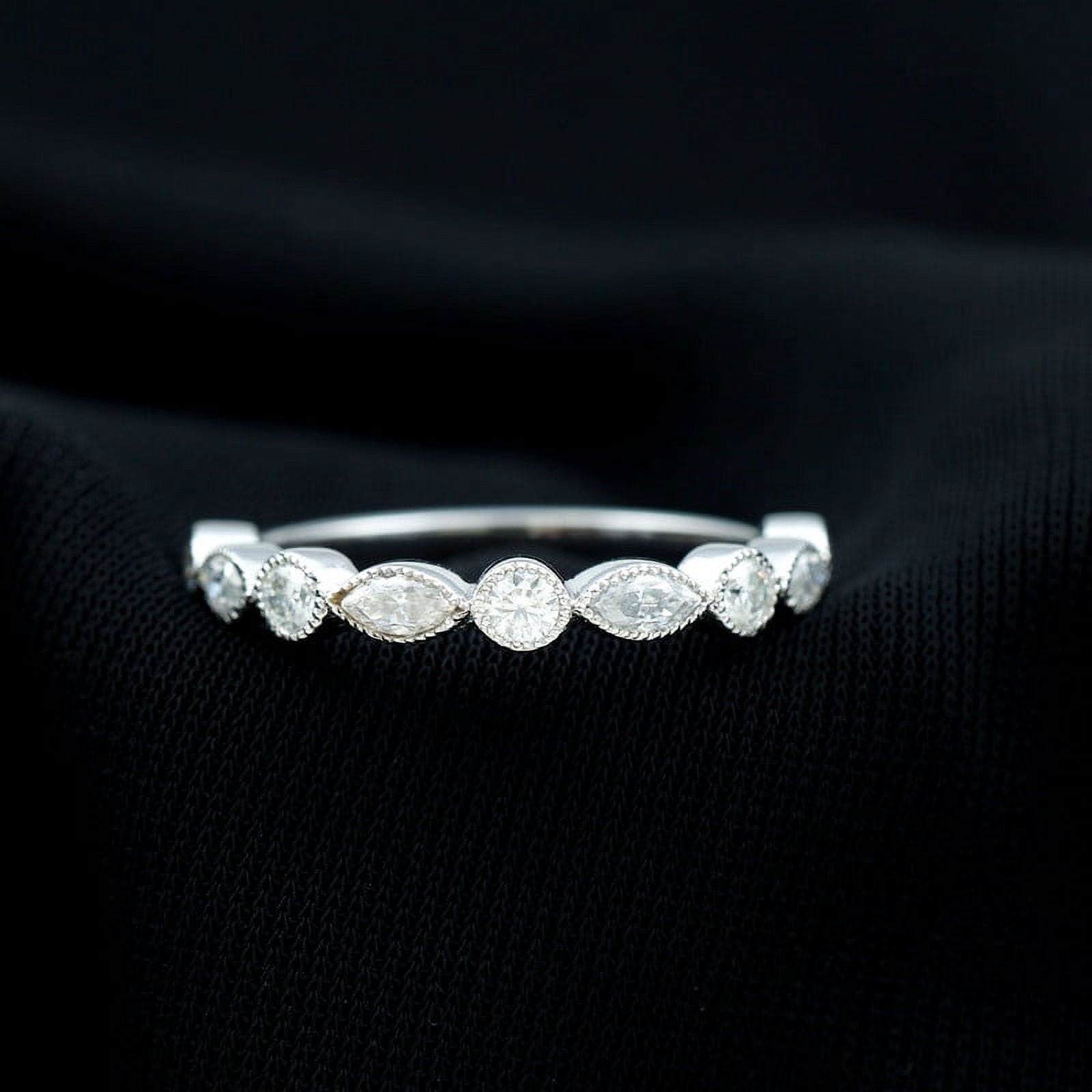 Brig Jewelry 2.5 Ct Pear Cut Moissanite Ring - 14K White Gold Plated ...