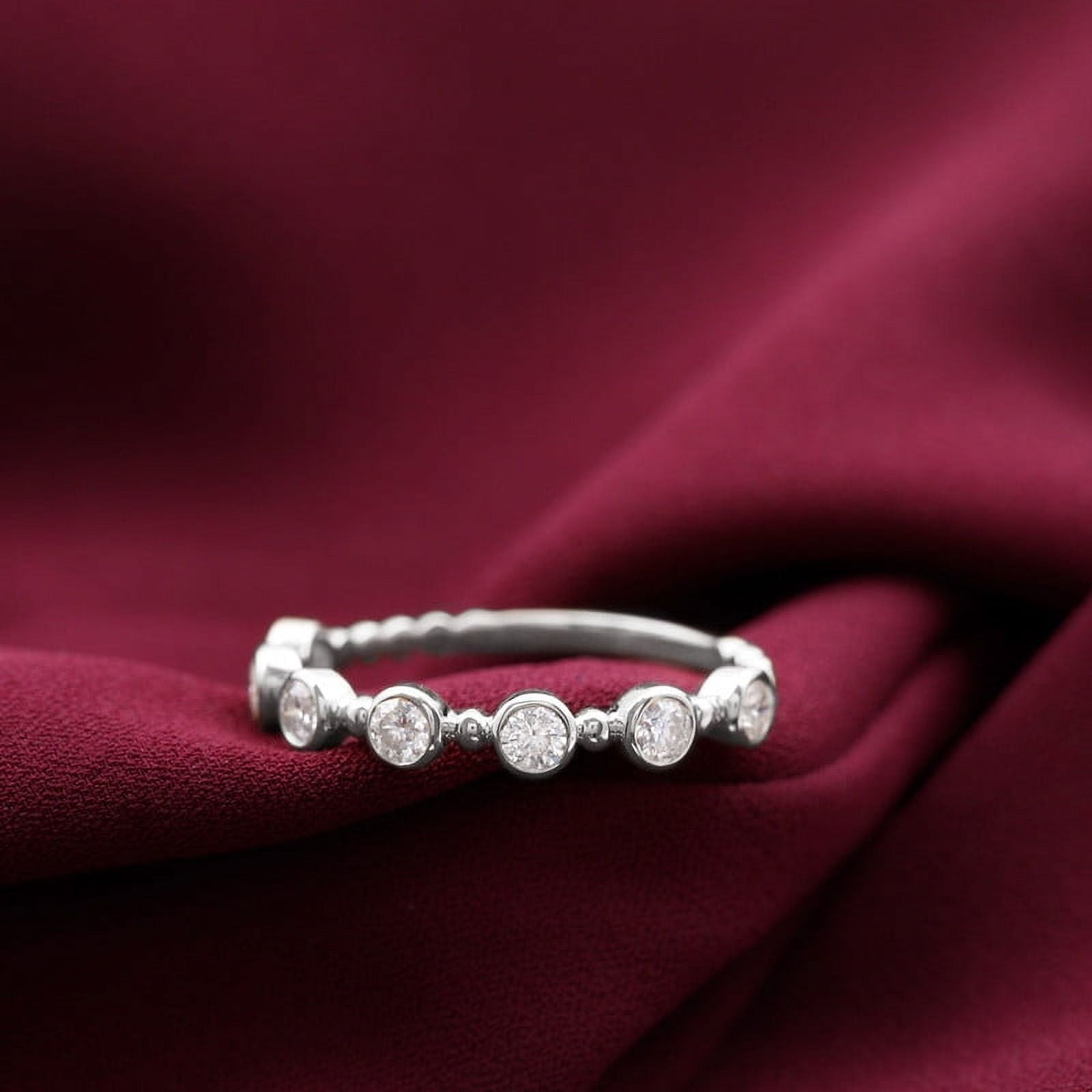 Brig Jewelry 2 Ct Round Cut White Moissanite Ring - Engagement ...