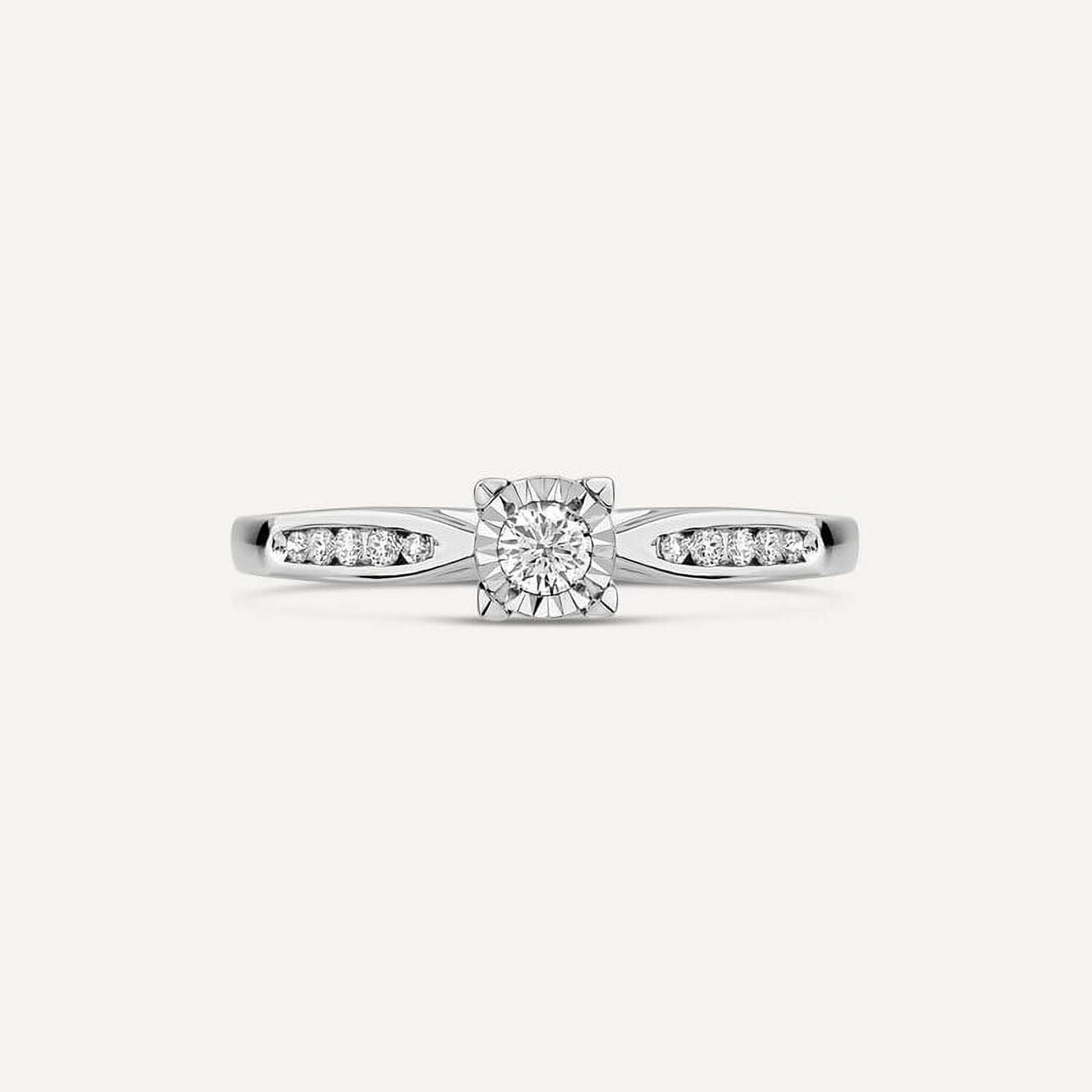 Brig Jewelry Round Brilliant 1.05 Ct Moissanite Ring - 14K White Gold ...