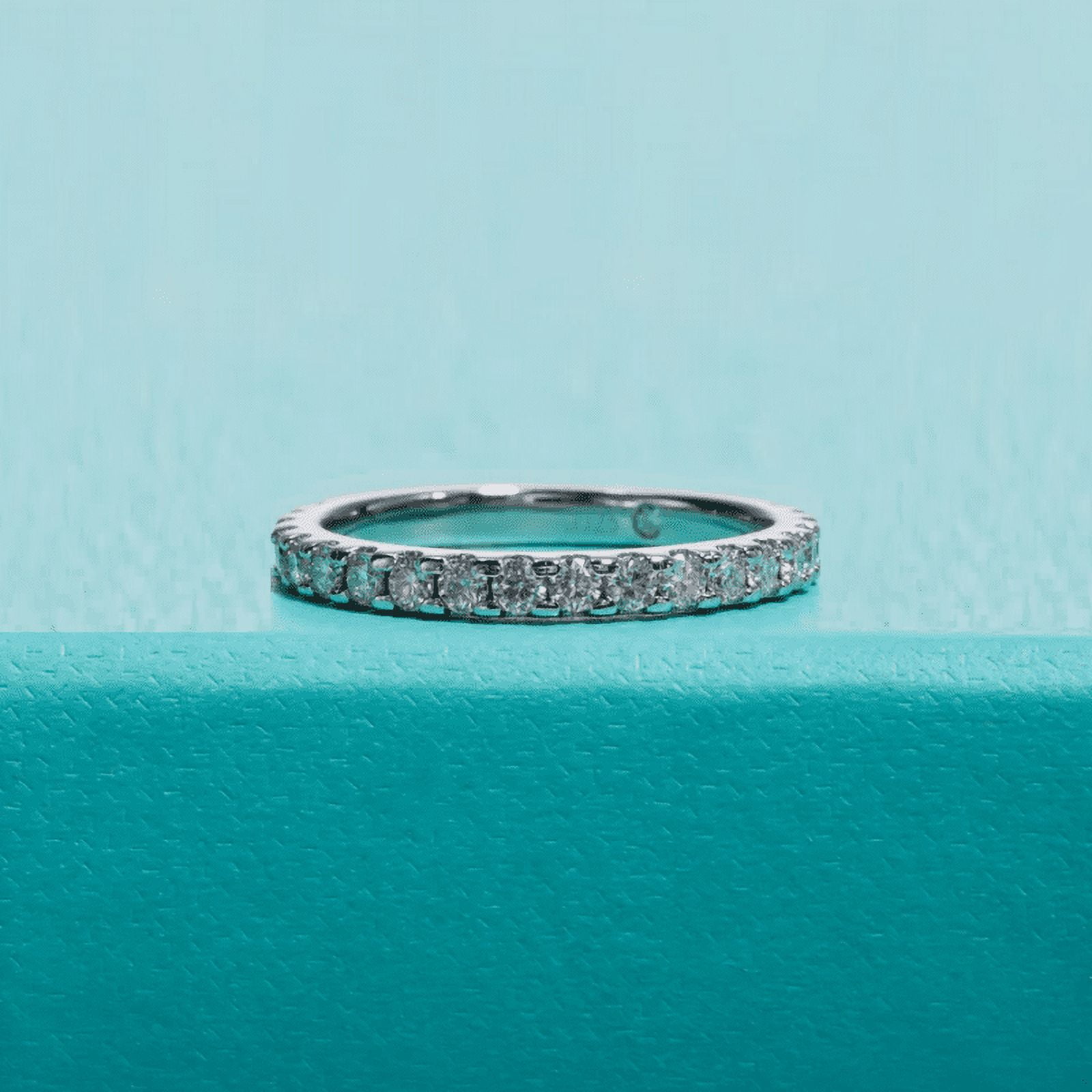 Brig Jewelry Stackable 1.0 Ct Round Cut VVS1/D Moissanite Band - Dainty ...